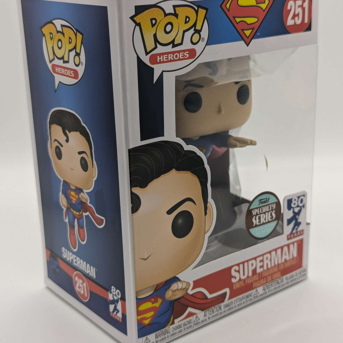 Damaged Box | Superman Flying (80th Anniversary) | Funko Pop Heroes | – JMToys.co.uk