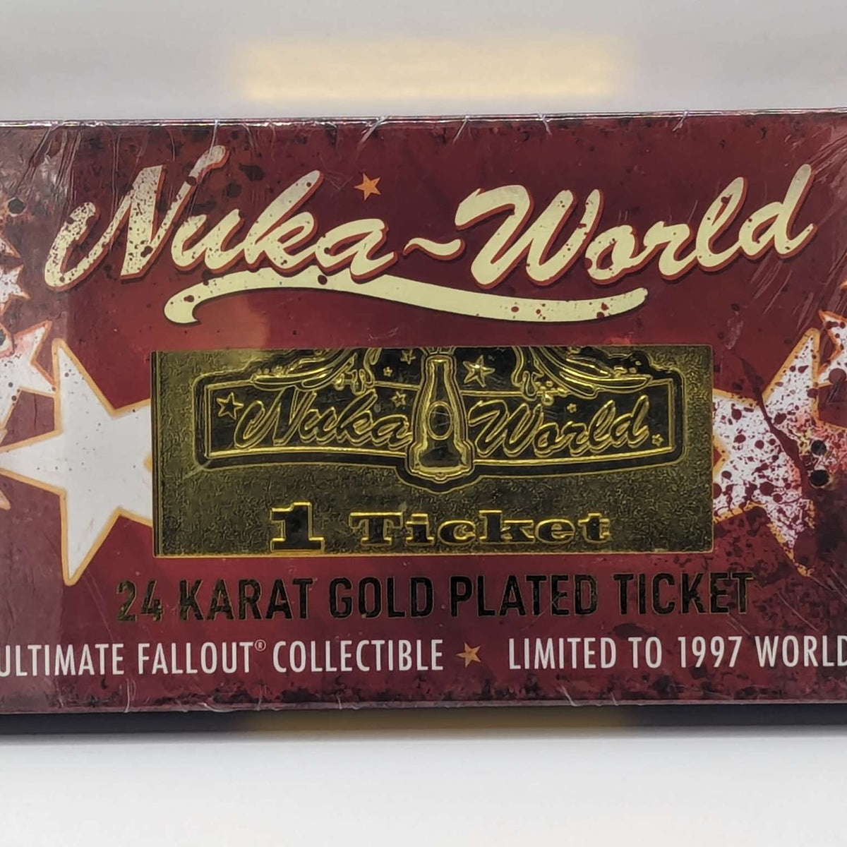 Fallout Nuka World | Gold Plated Ticket | Limited Edition – JMToys.co.uk