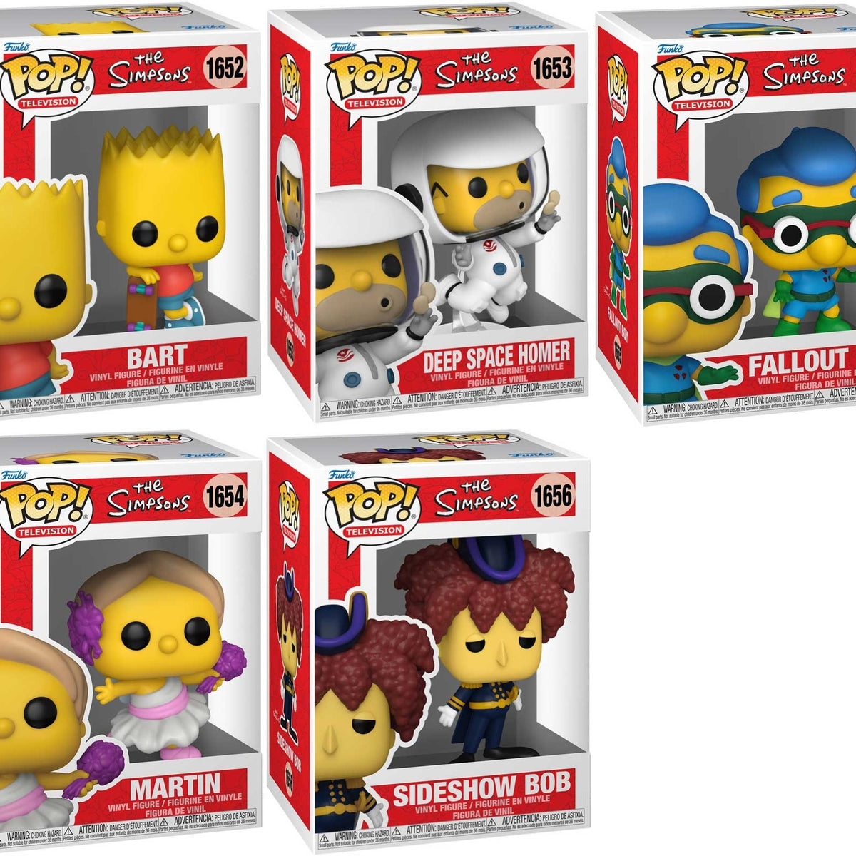BUNDLE OF 5 | The Simpsons | Funko Pop Television #1652 to 1656 ...