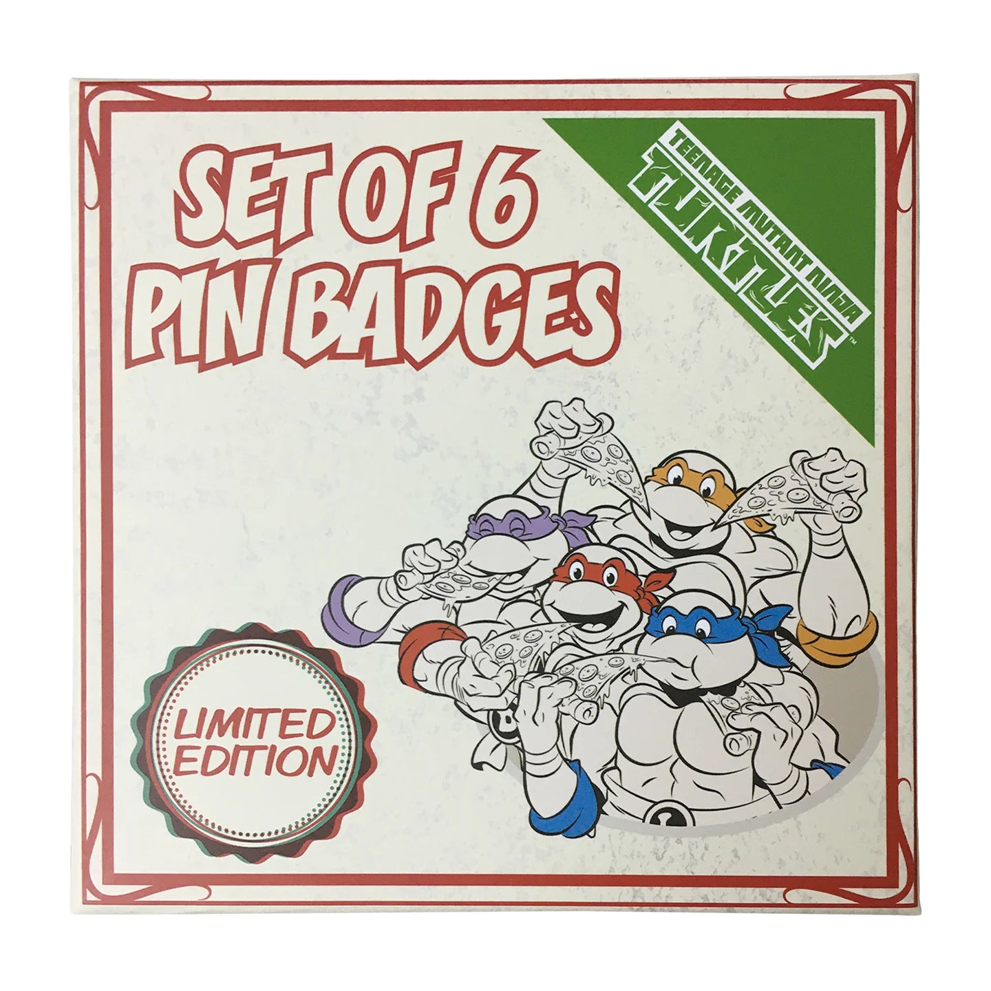 Teenage Mutant Ninja Turtles | Limited Edition Set of 6 Pin Badges ...