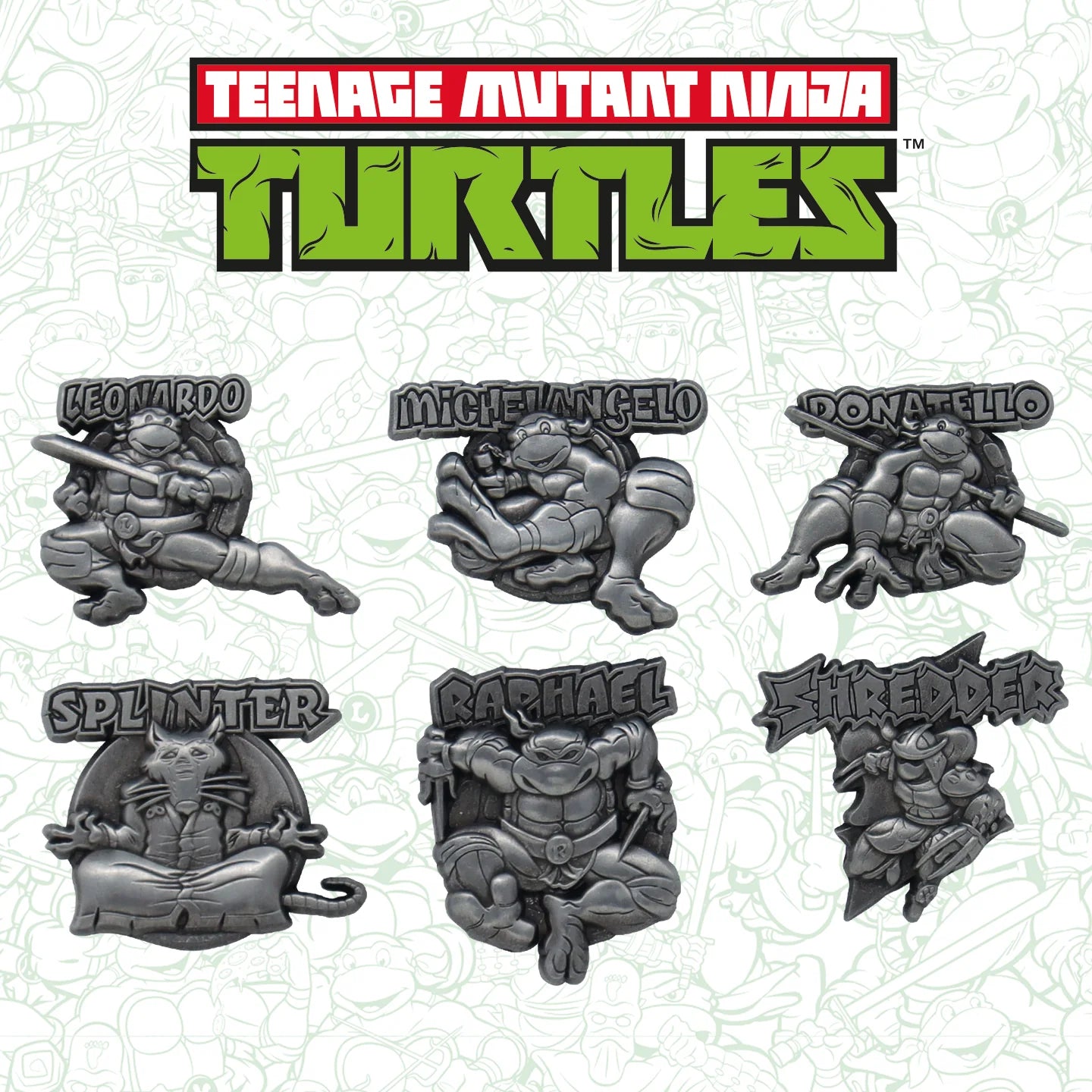 Teenage Mutant Ninja Turtles | Limited Edition Set of 6 Pin Badges ...