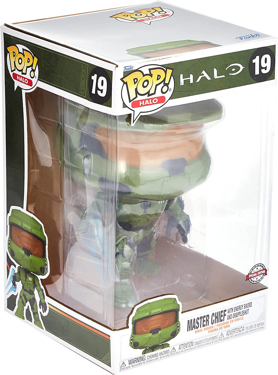 Funko Pop Halo | Master Chief with Energy Sword 10 inch #19 Special Ed ...